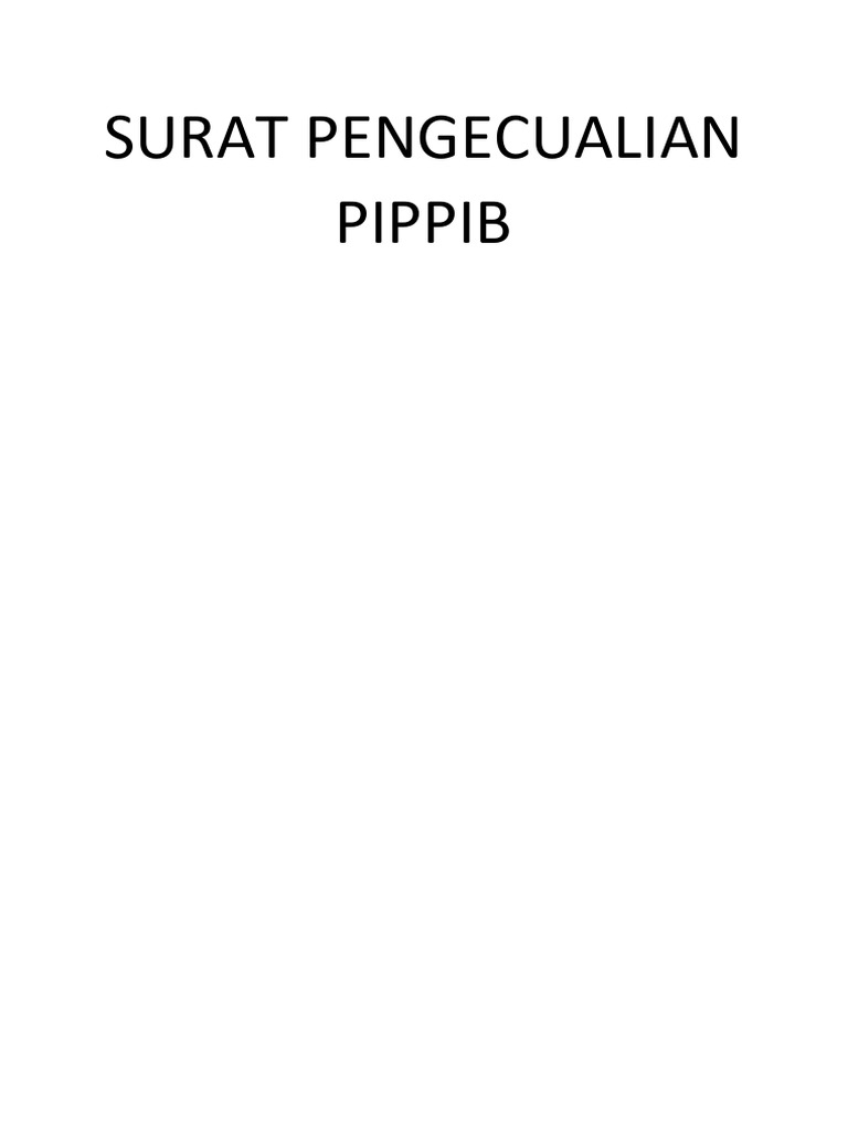 Surat Pengecualian PIPPIB | PDF