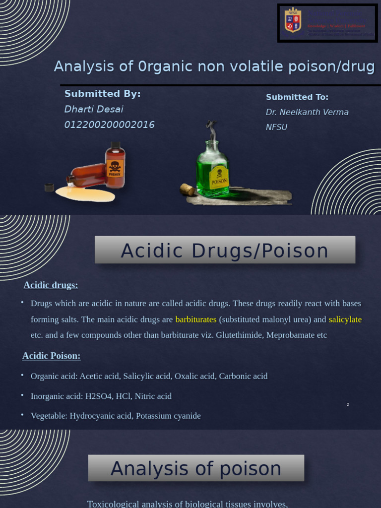 Acidic Poison Analysis (Autosaved) | PDF | Acid | Sodium Hydroxide