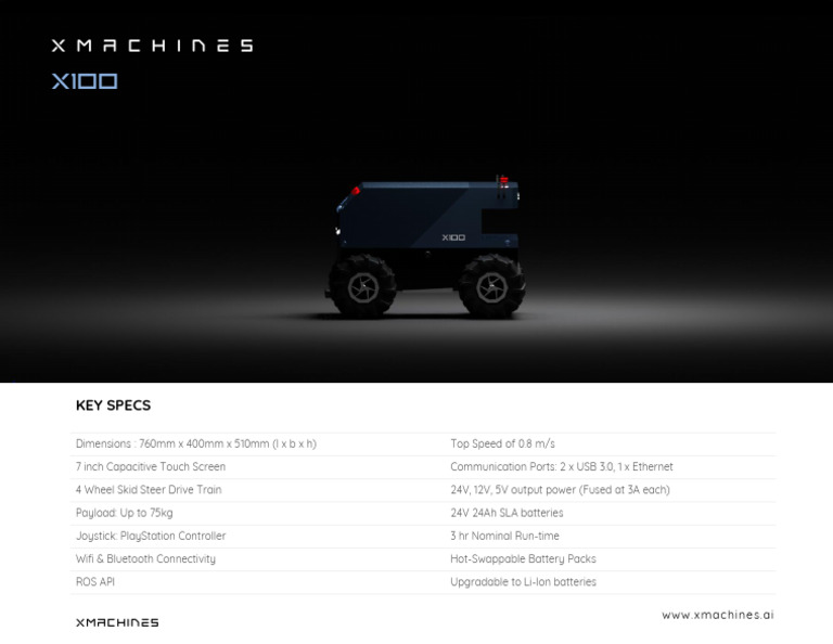 Xmachines x100 Specs 2022 | PDF