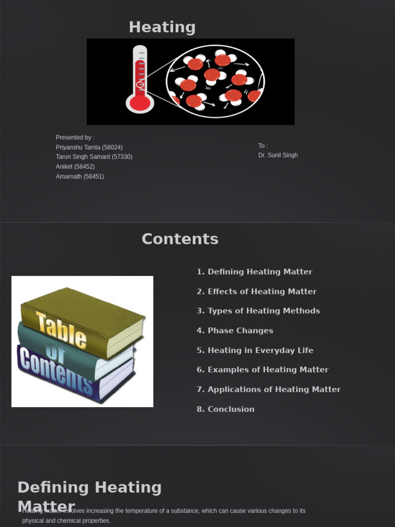 The Heating Matter - PPTX 1 | PDF | Heat | Water