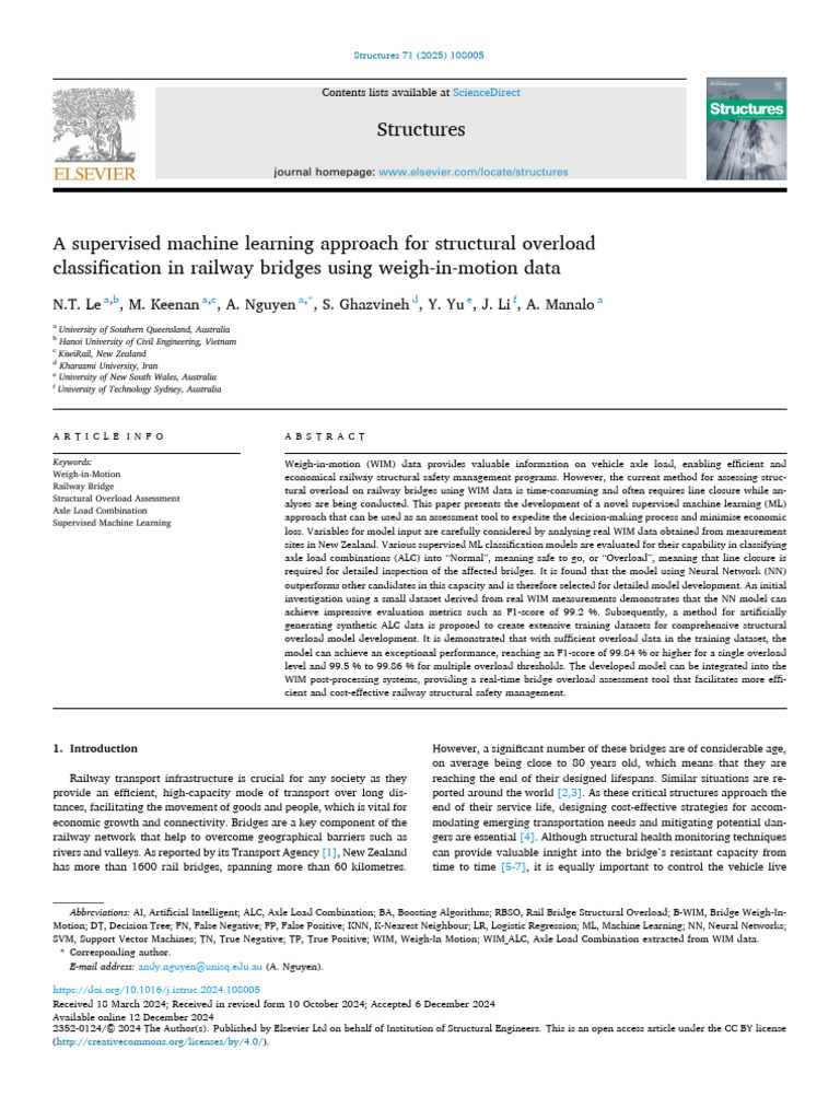 A Supervised Machine Learning Approach For Structural Overload CL 2025 Struc | PDF | Receiver ...