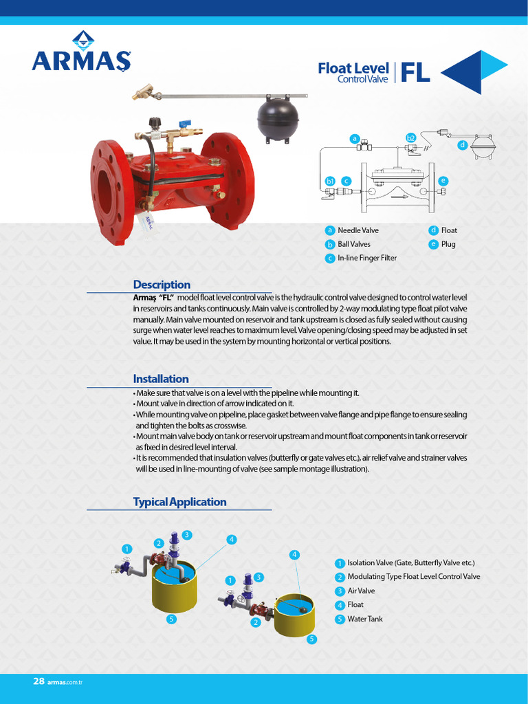 FL Float Level Control Valve Docu Me | PDF | Valve | Manufactured Goods