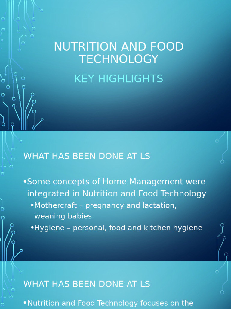 Nutrition and Food Technology PPTN | PDF | Learning | Educational ...