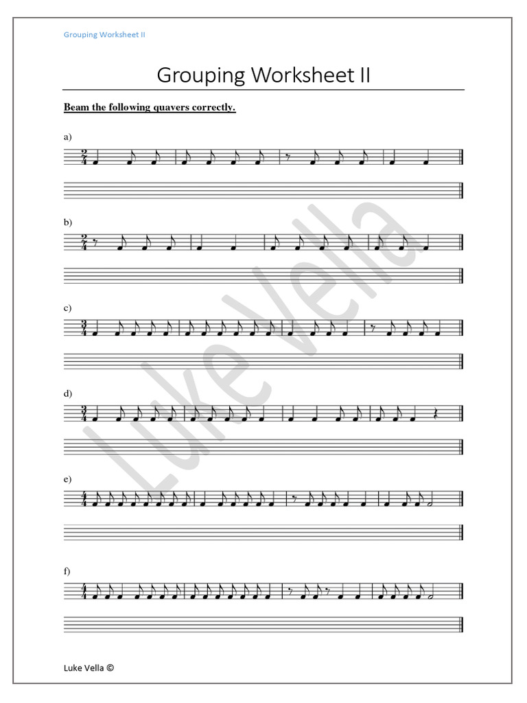 Grouping Worksheet II - Final | PDF