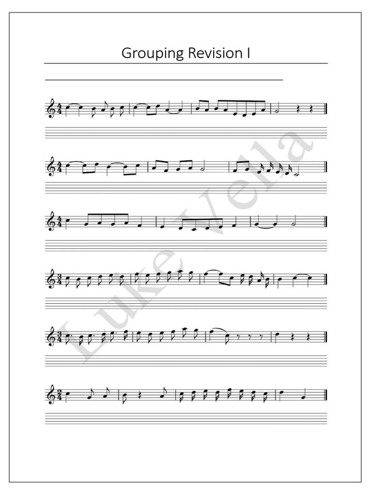 Music Notes Grouping Revision Guide | PDF
