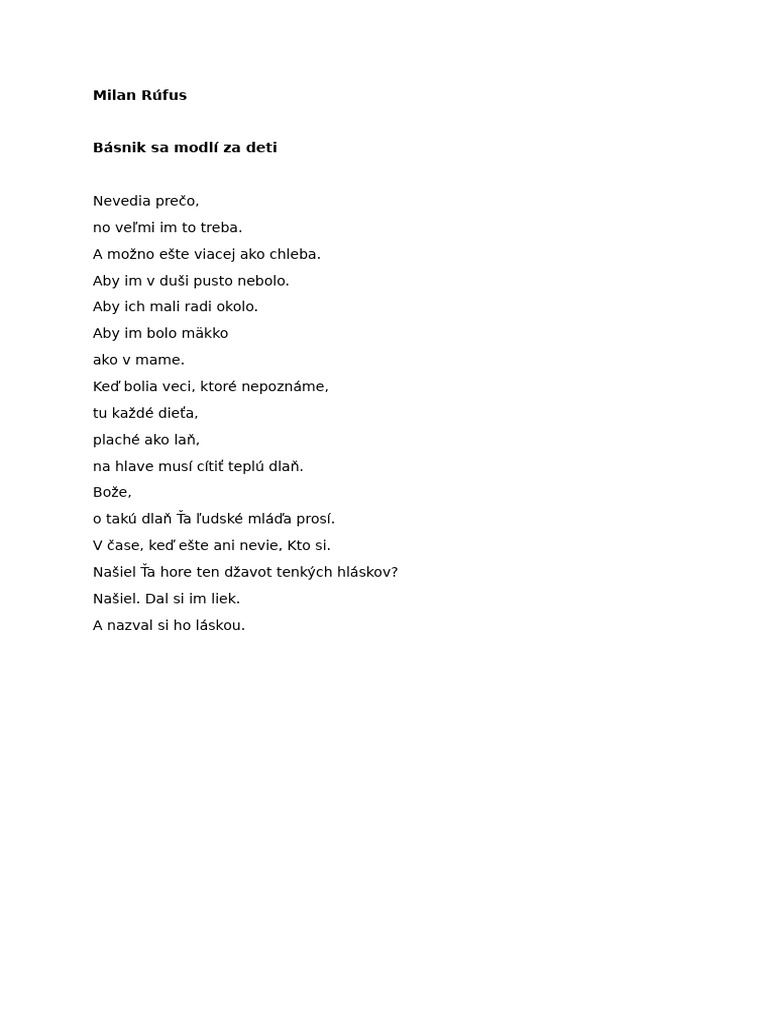 Milan Rufus Basnik Sa Modli Za Deti | PDF