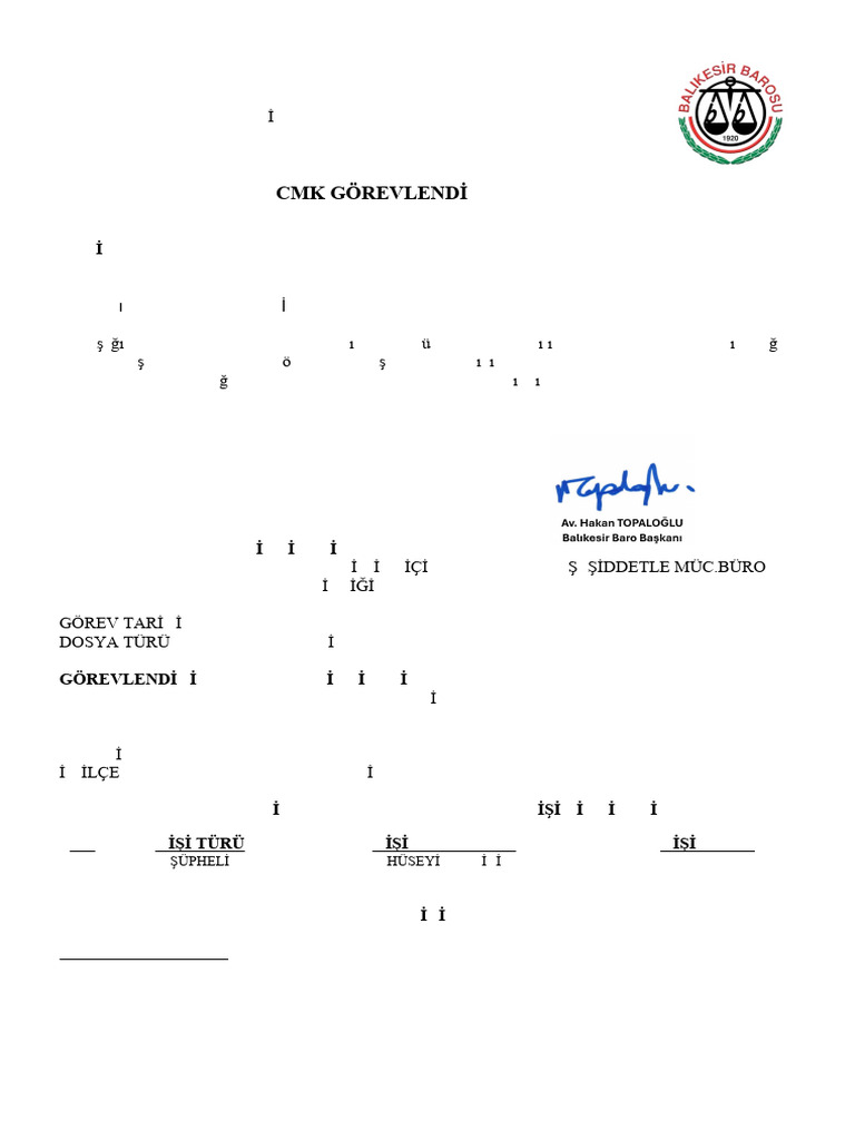 CMK Görevlendi: Rme Yazisi | PDF