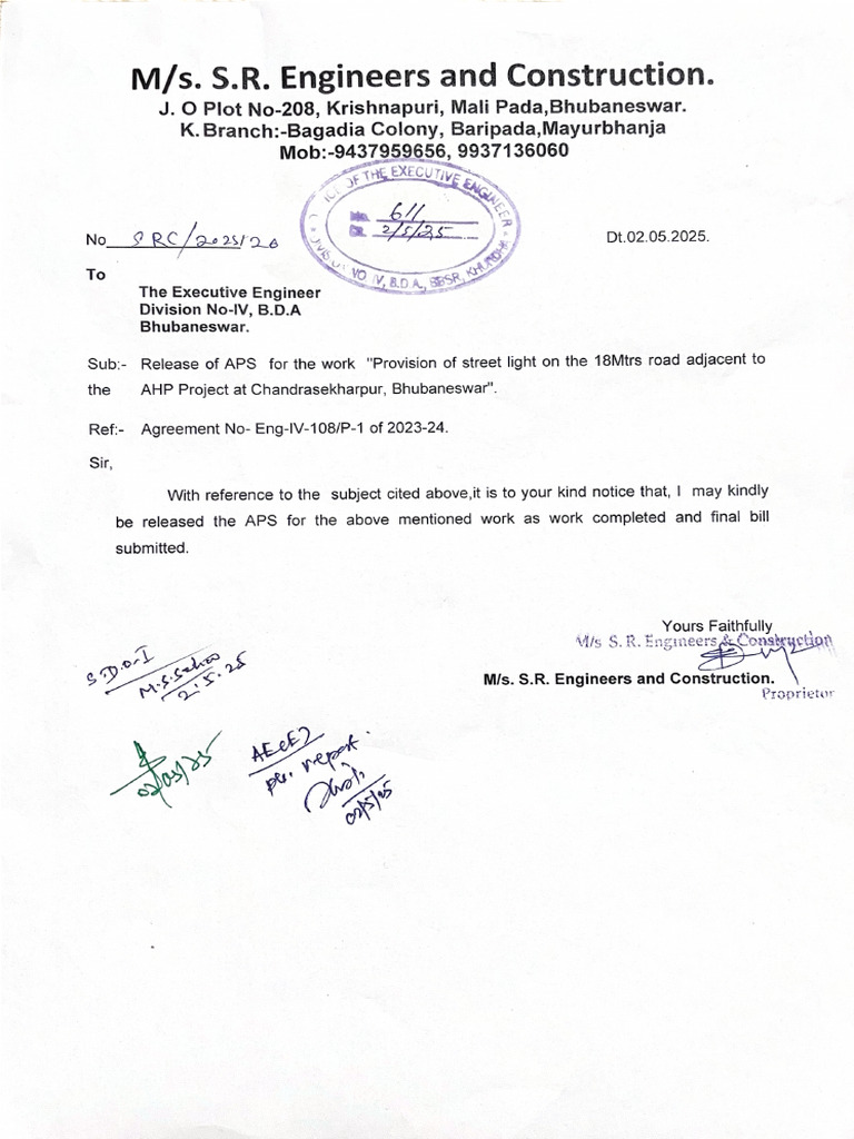 Ms. S.R. Engineers and Construction. | PDF