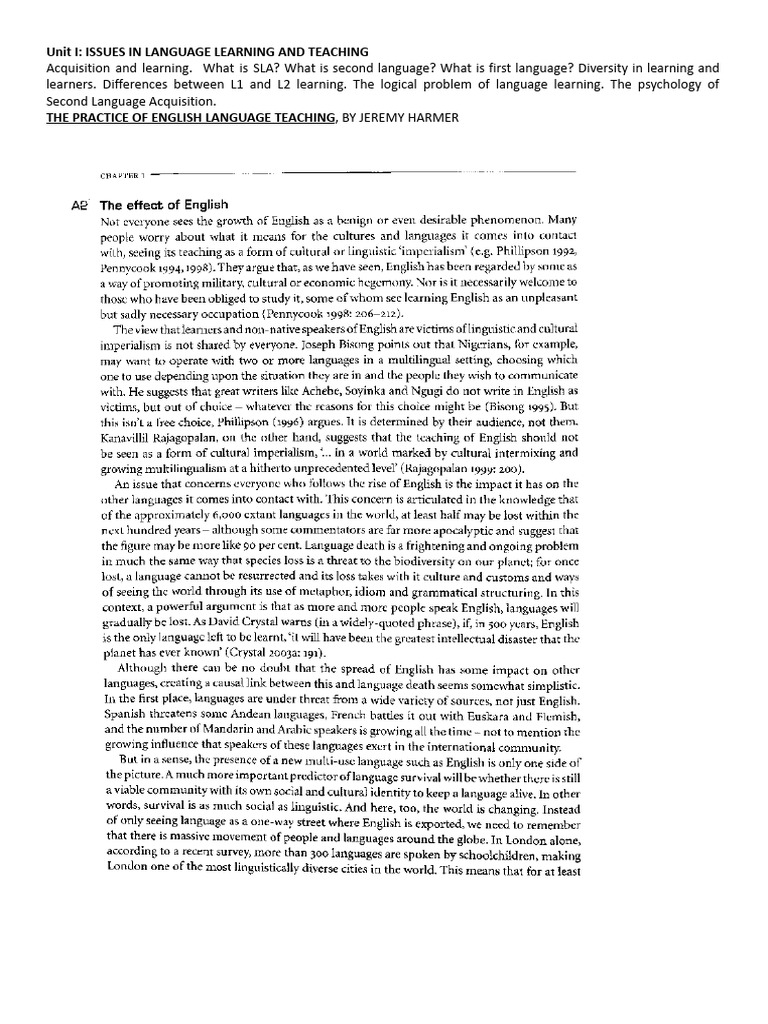 Language Learning and Teaching Issues | PDF