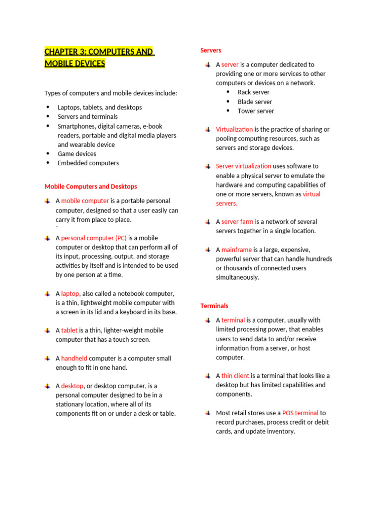 (COMPAP - NOTES) CHO3 and CHO4 | PDF | Application Software | Mobile Device