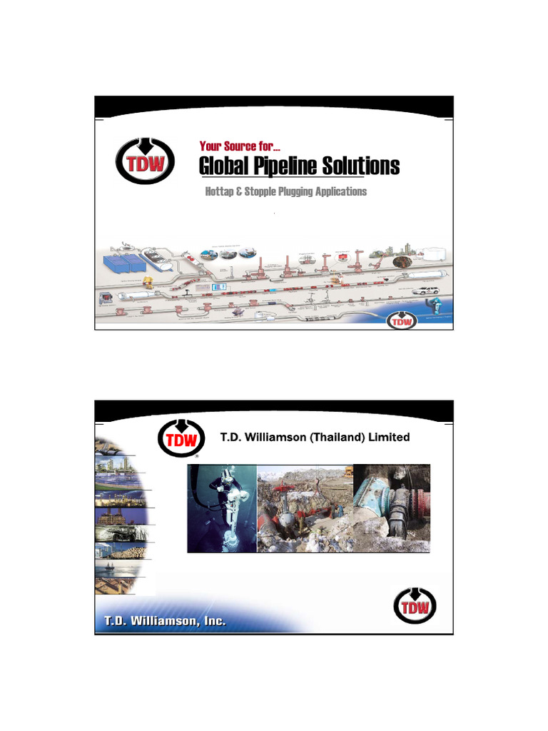 TD Williamson Hot Tapping Solutions | PDF | Tap (Valve) | Pipe (Fluid ...