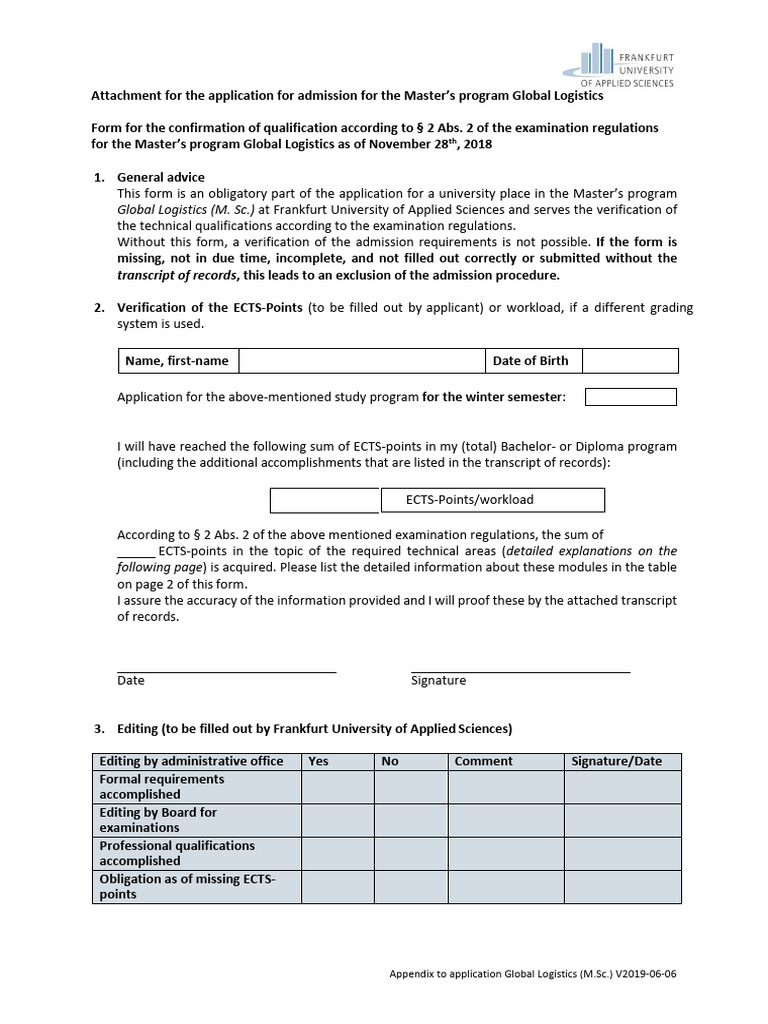 FRA UAS Globa Logistics Mandatory Attachment | PDF | Verification And ...