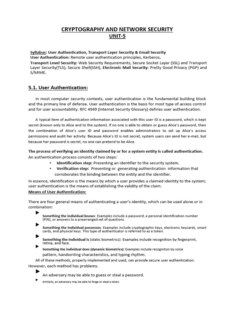 CNS Unit 5 | PDF | Transport Layer Security | Secure Shell