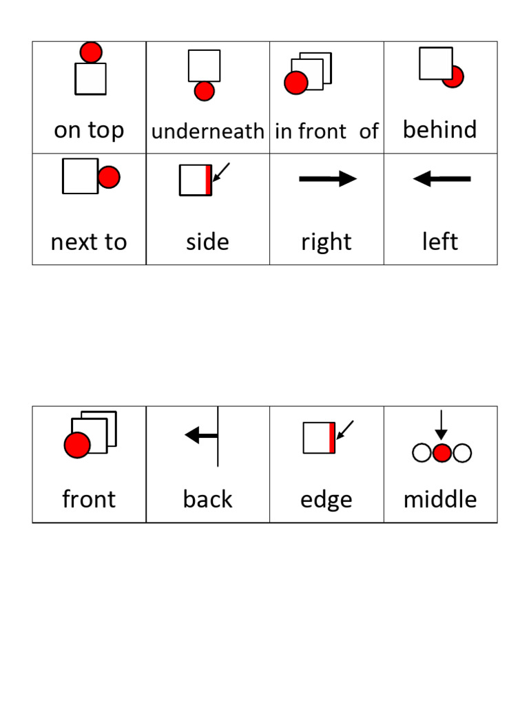 Lego Therapy Choice Board Prepositions | PDF