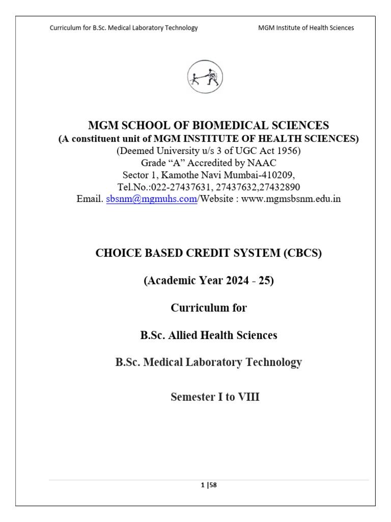 B.sc. MLT Sem I To Viii | PDF