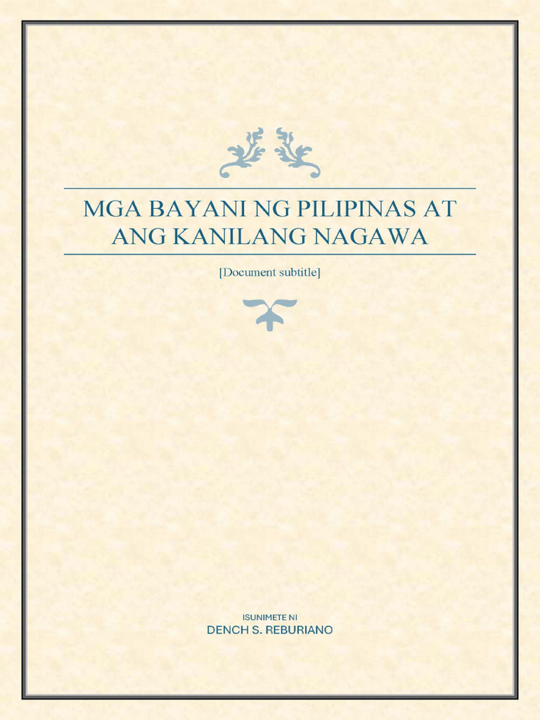 Mga Bayani Ng Pilipinas at Ang Kanilang Nagawa_Page_01 | PDF