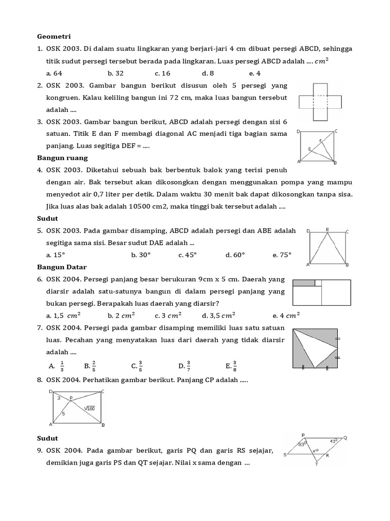Latihan Soal Geometri | PDF