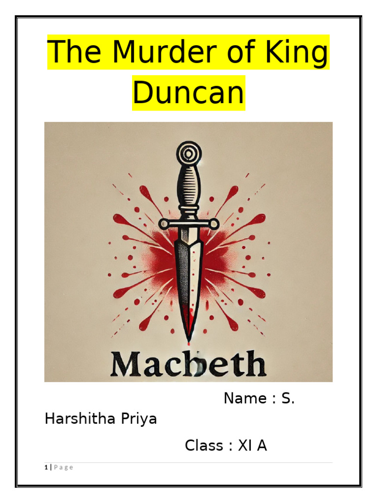 The Murder of King Duncan | PDF | Macbeth