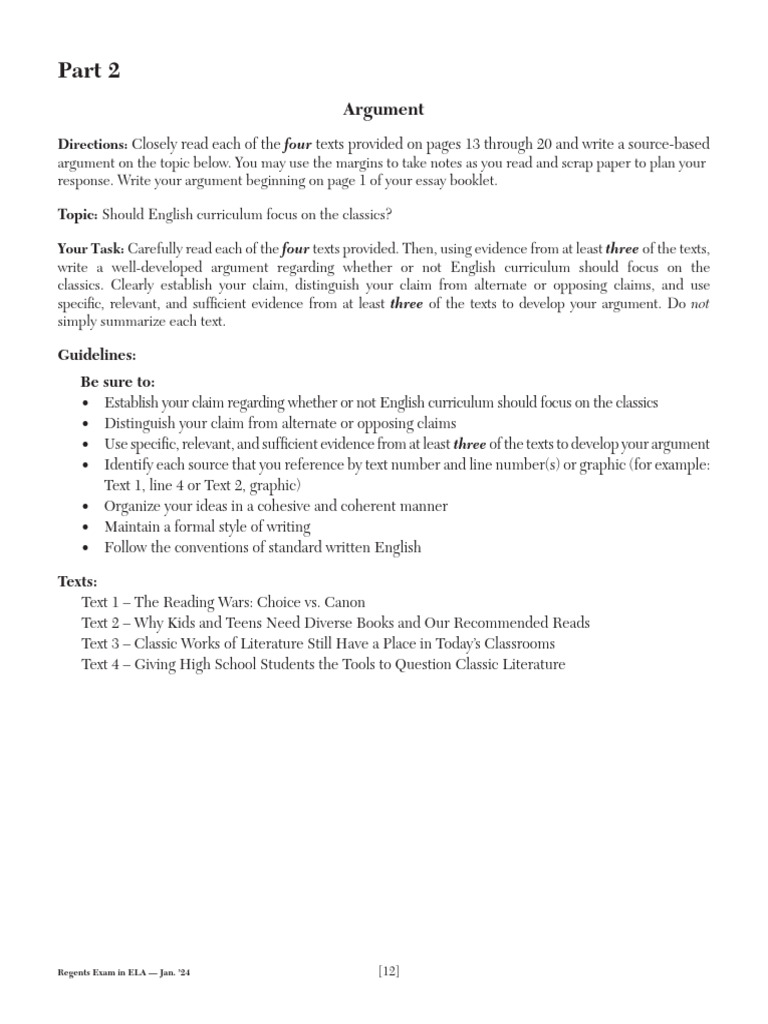 Christopher Waldron - Grade 8 English Regents - Arg. Essay Flex - English Curriculum and ...