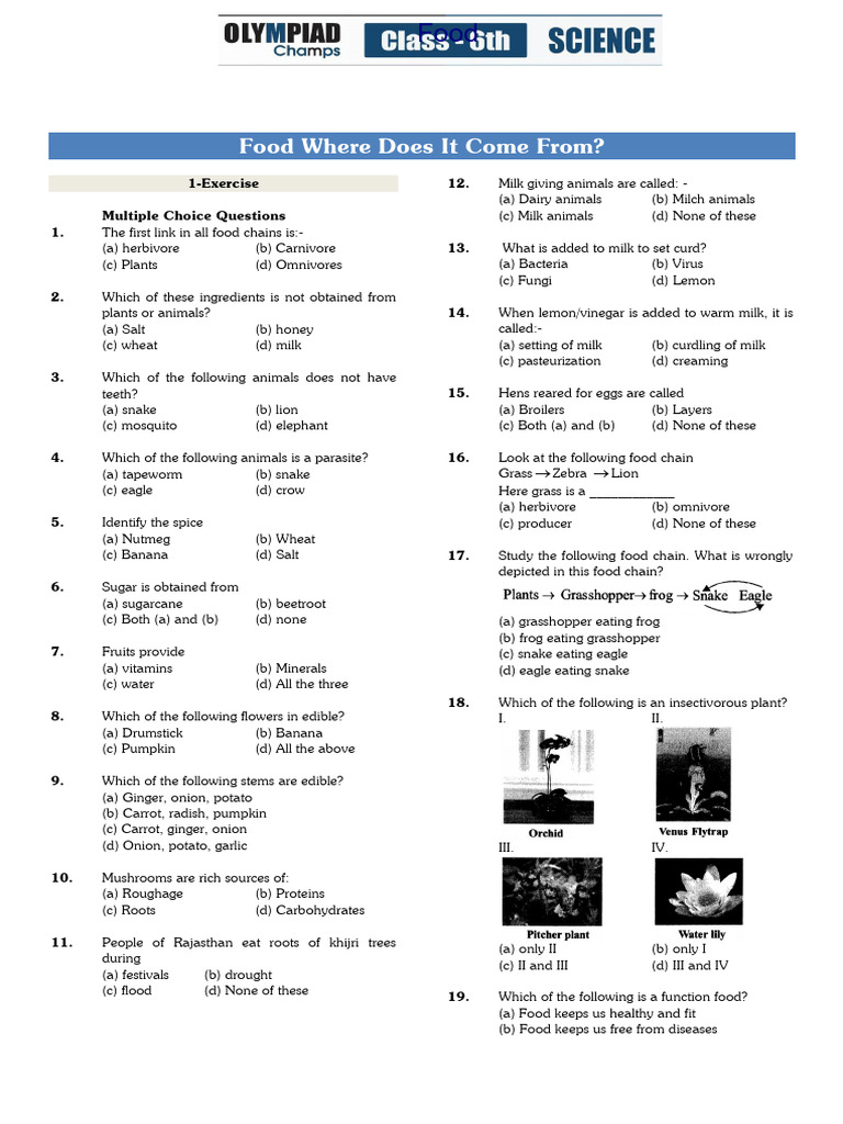 CBSC & NCERT Imp. Science Bits | PDF | Foods | Cereals