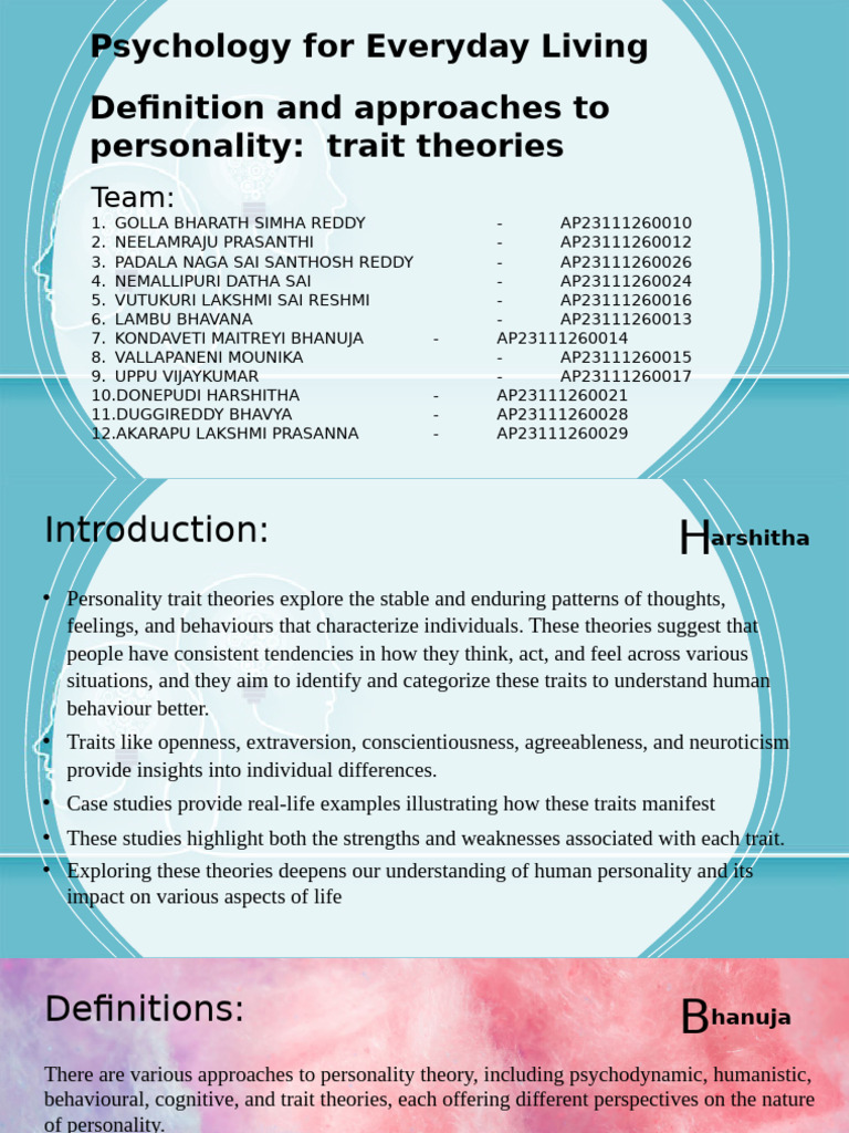 AP23111260016 - Personality Traits - Psychology | PDF | Extraversion And Introversion | Psychology