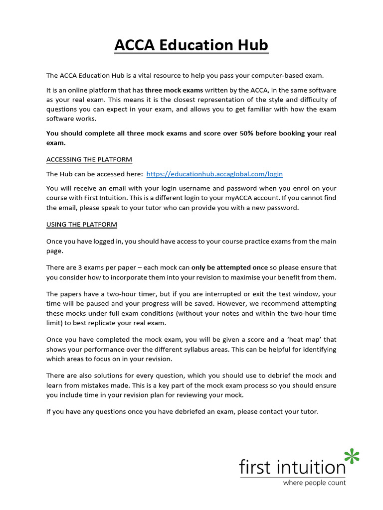 ACCA Education Hub | PDF