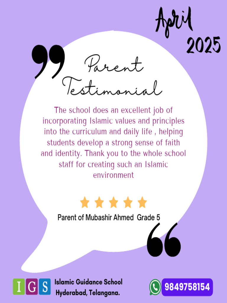 IGS Parent Testimonials 2025 | PDF | Preschool