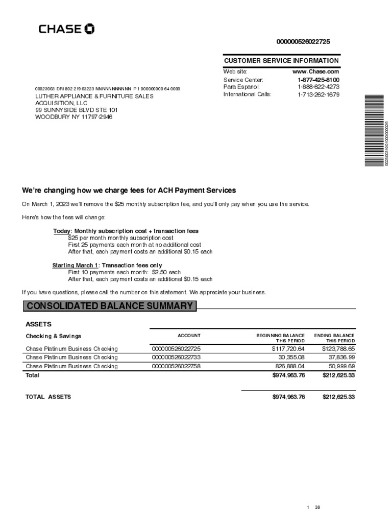 Chase - Operations - 2725 2733 2758 - 2023 Month 01 | PDF | Transaction ...
