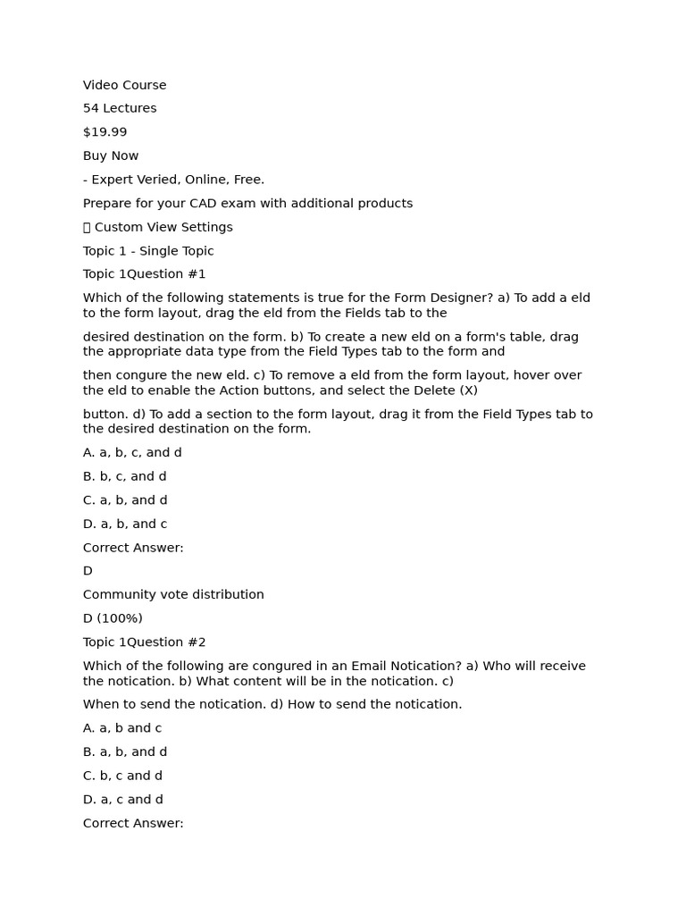 CAD Questions With Answers.docx | PDF | Scope (Computer Science ...