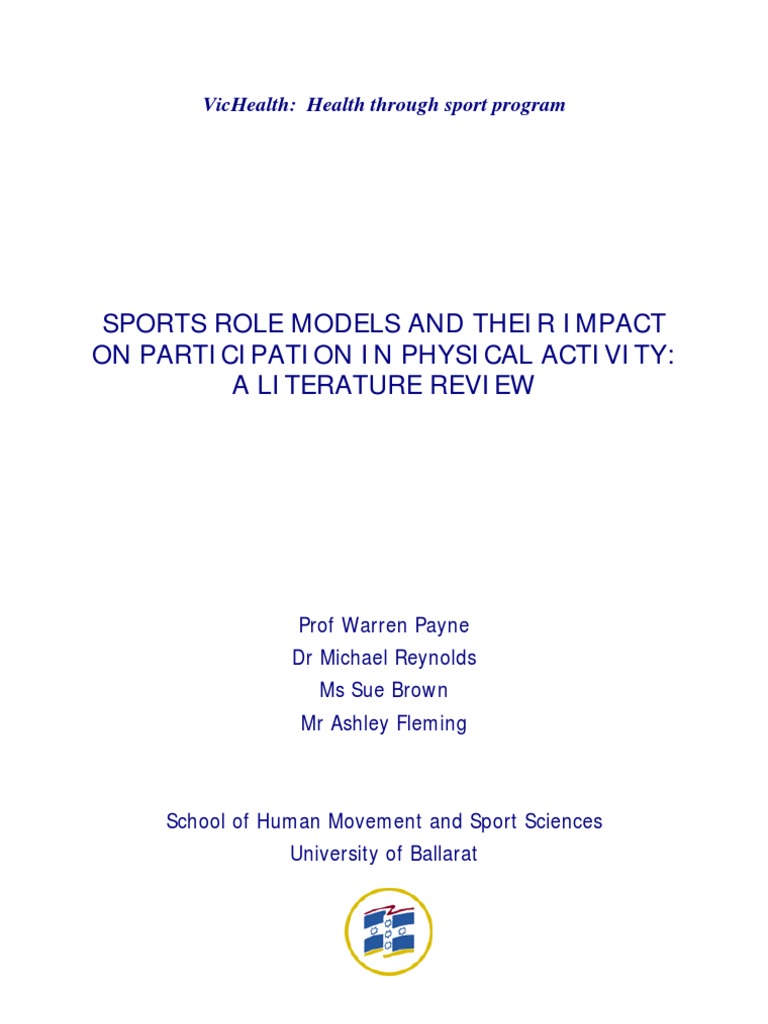 Sports Role Models: A Review of the Limited Evidence Supporting their ...