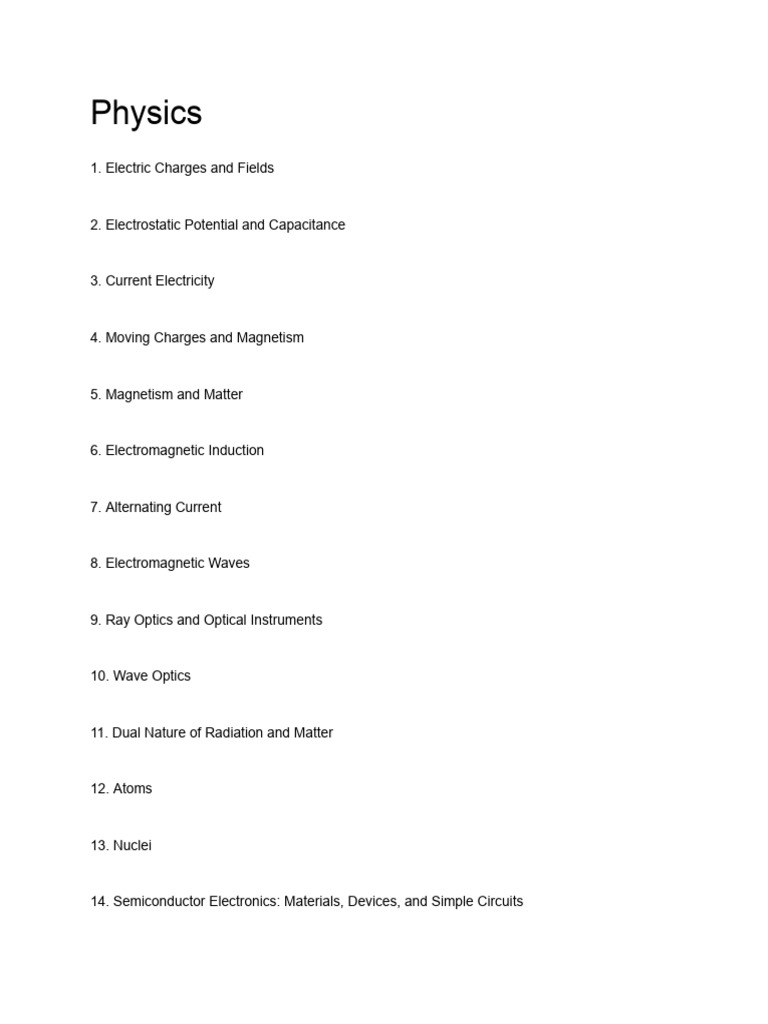 Class 12 PCM Syllabus Overview | PDF