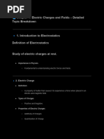 Class 12 Physics Notes Chapter 1 Electrostatics | PDF
