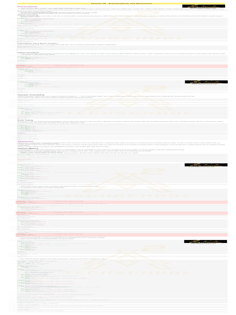 Polymorphism and Abstraction - 3 | PDF | Method (Computer Programming) | Class (Computer ...