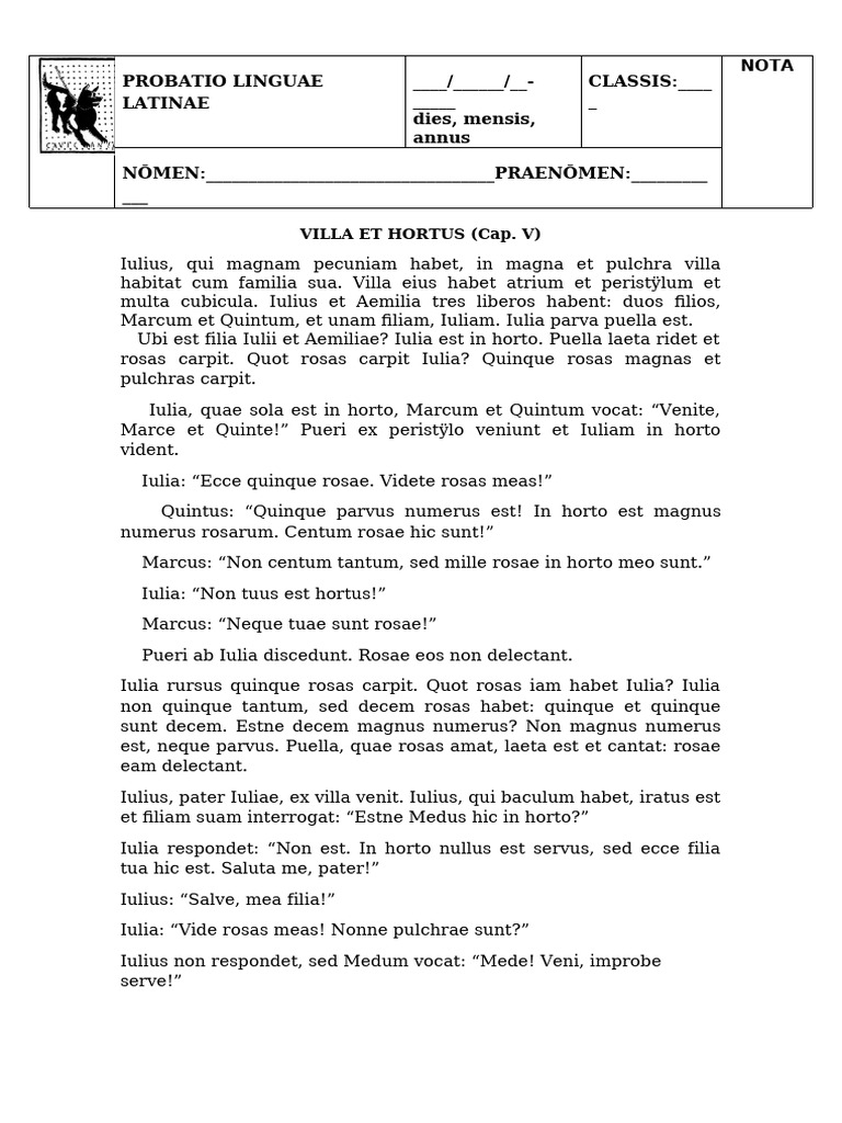 CAPITULUM V.Comprensión Escrita | PDF