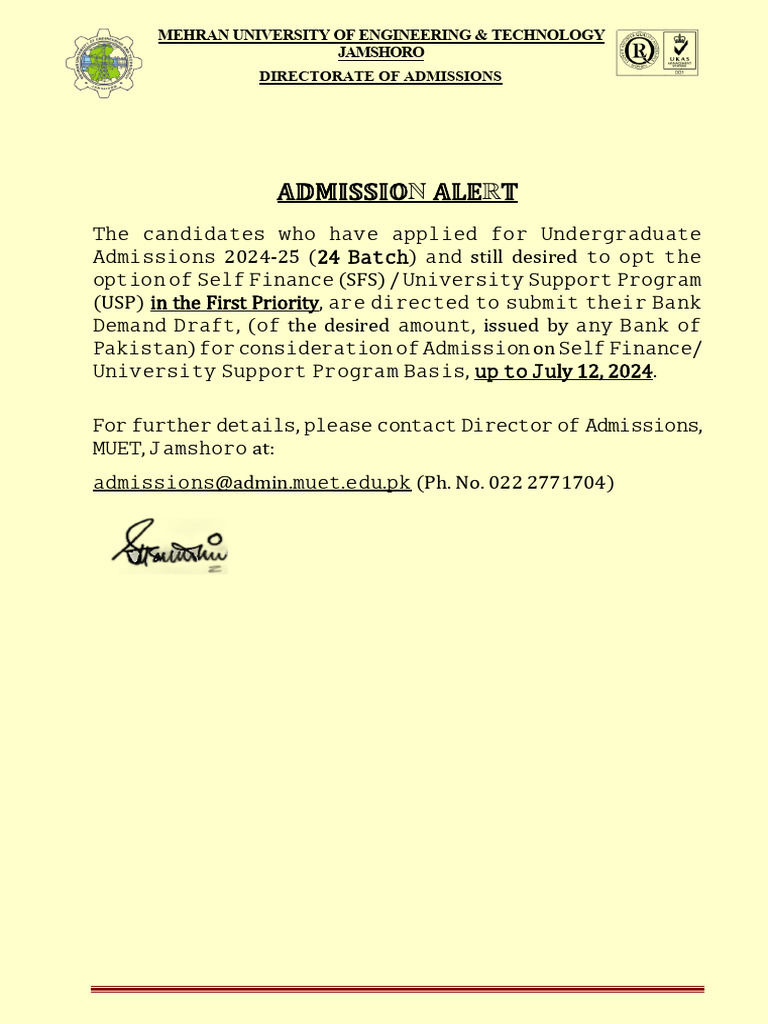 168-04!07!2024-Final Admission Alert For The Ext. of Last Date For ...