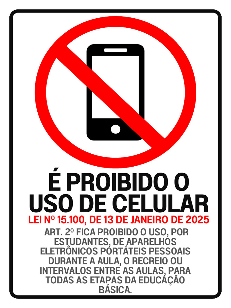 Proibição do Uso de Celular na Escola | PDF