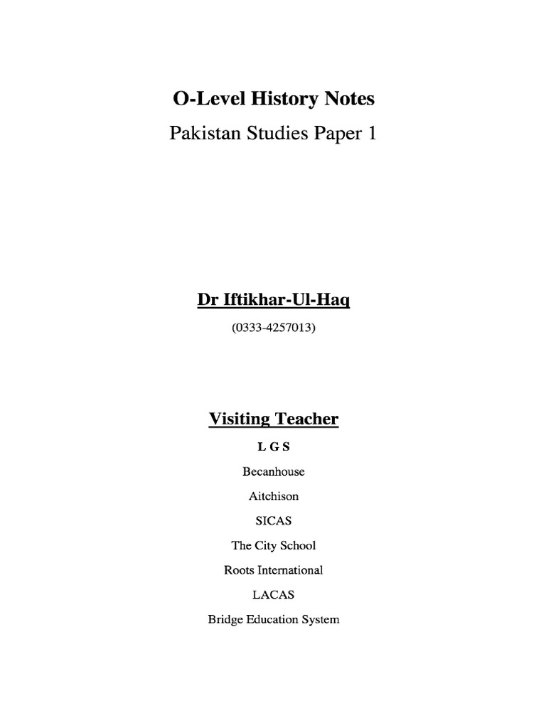 Dr. Iftikhar Perfect Notes | PDF