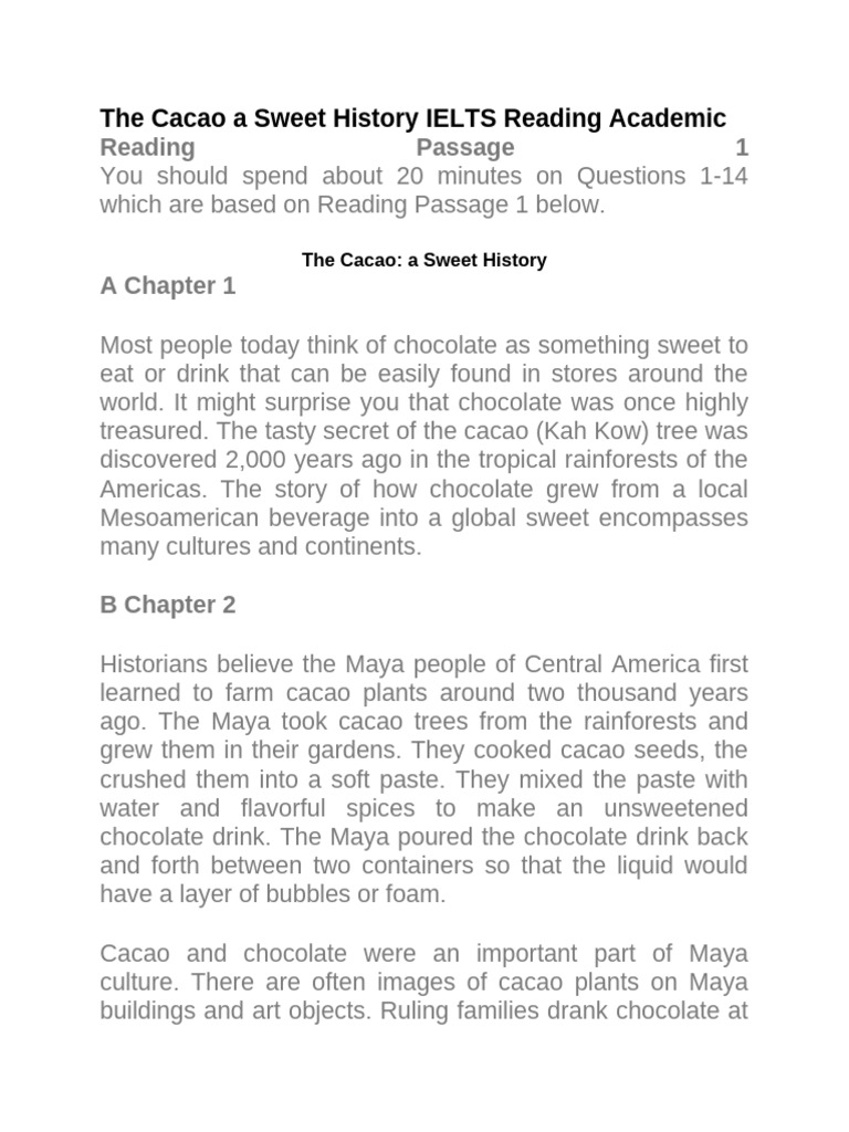 Cacao's Sweet History Explained | PDF | Cocoa Bean | Chocolate