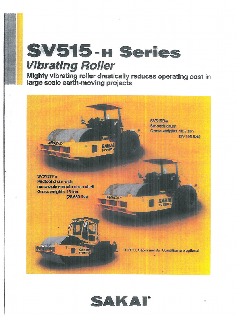 Vibro Roller - Sakai SV515 | PDF