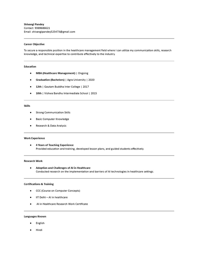 Shivangi Pandey | PDF