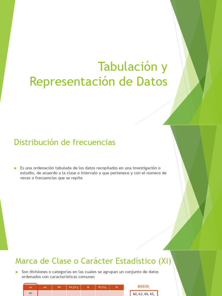 Tabulación y Representación de Datos | PDF