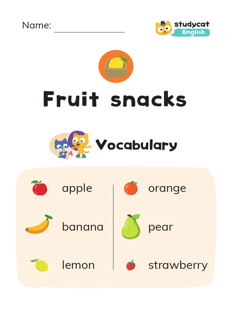 Studypack Fruit Snacks | PDF