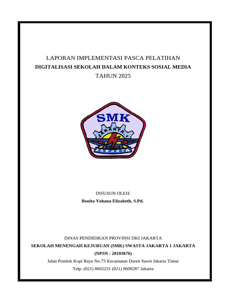 Format Laporan Implementasi Pasca Pelatihan 2025 | PDF