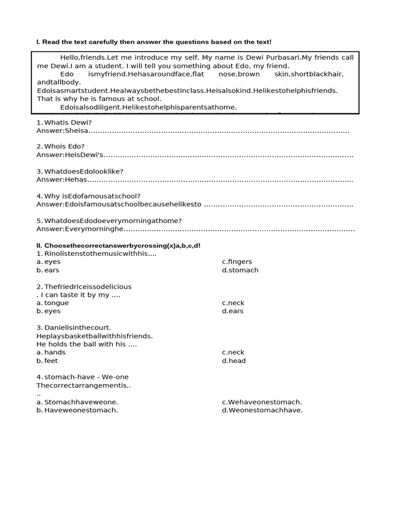 Soal Asat Kelas 5 Bahasa Inggris Smart Bimbel | PDF | Zoology | Biodiversity