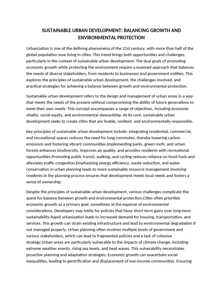 Sustainable Urb-Wps Office | PDF | Sustainability | Urban Planning