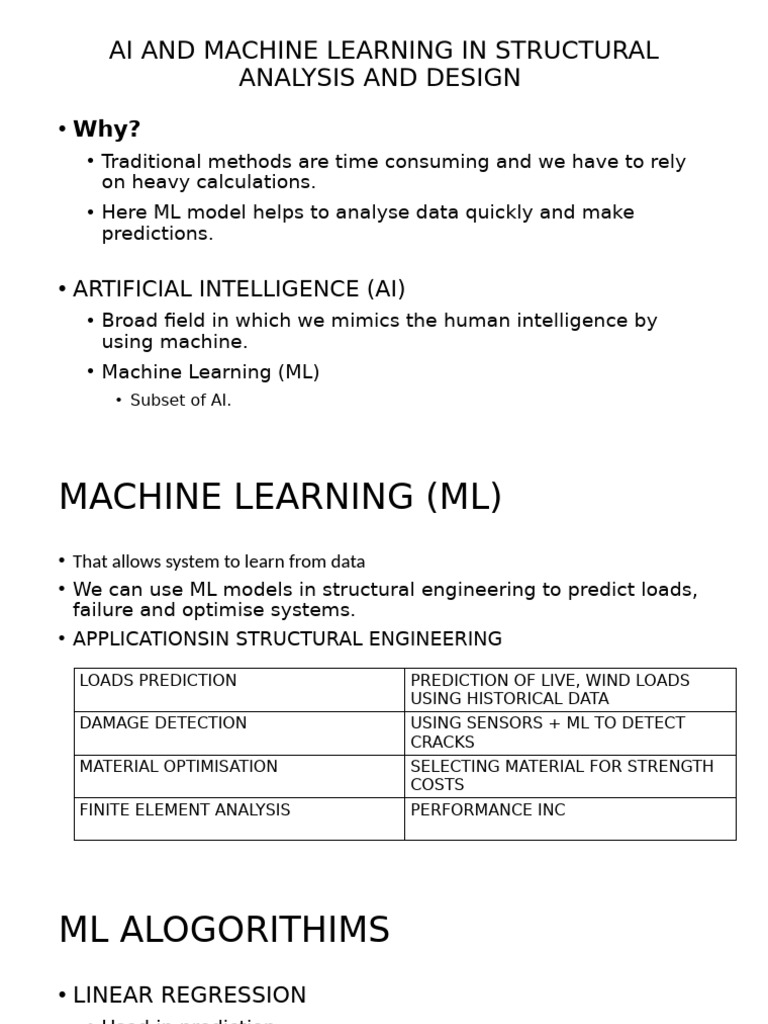 Ai and Machine Learning in Structural Analysis and | PDF | Machine Learning | Support Vector Machine