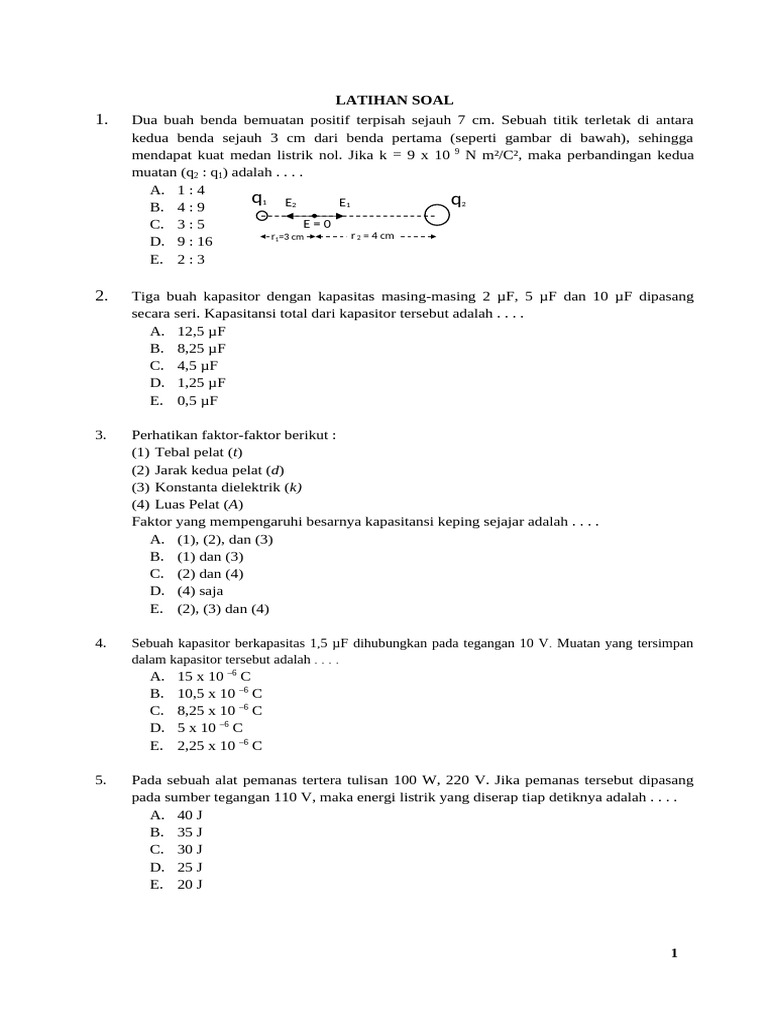 Latihan PSAJ Fisika1 | PDF