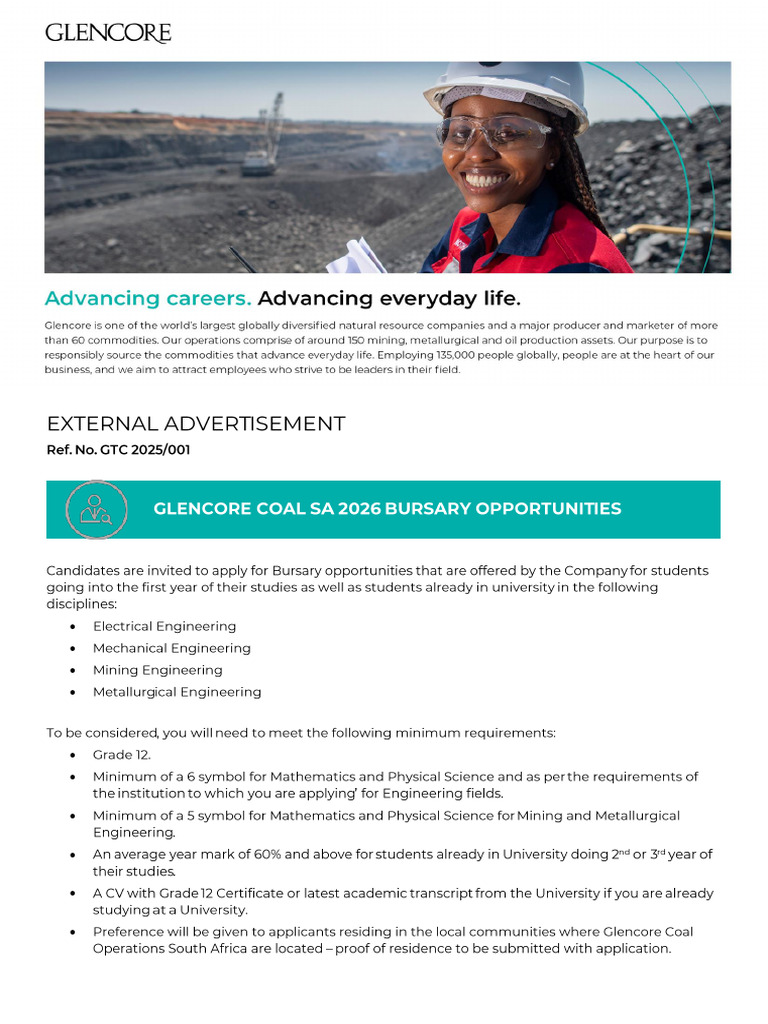 External Advert - Bursary 2026 - 19r9b61umszd0 - 1 | PDF