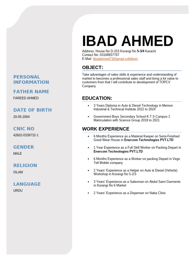 Ibad Ahmed | PDF