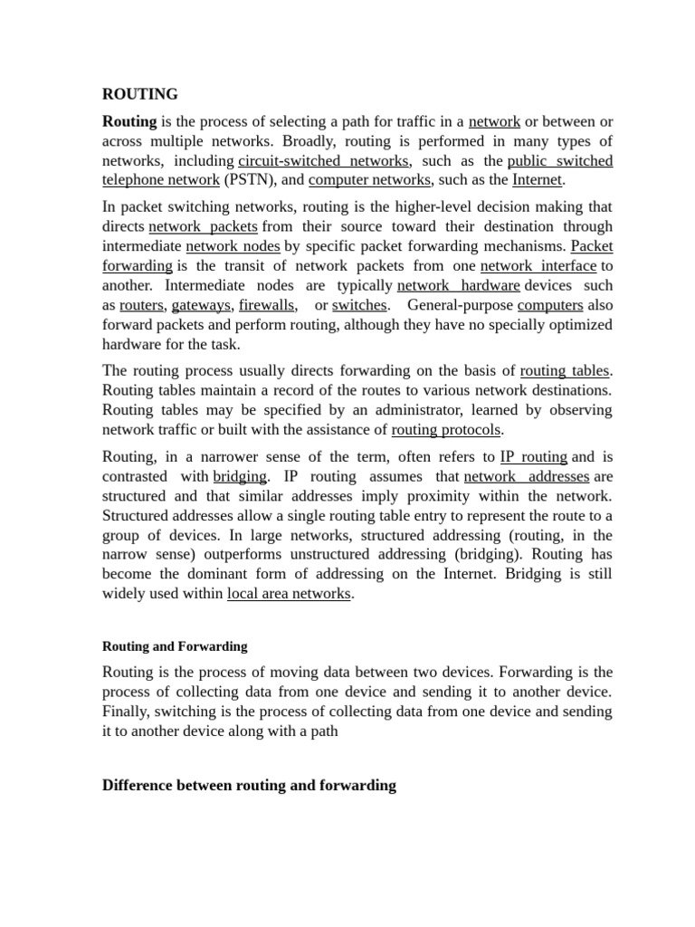 Routing and Switching (1) | PDF | Routing | Computer Network